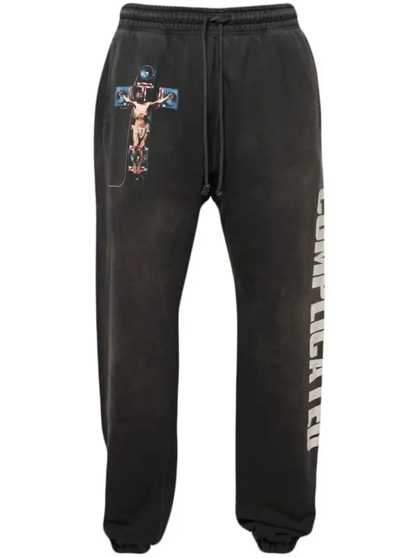 SAINT MXXXXXX Complicated Cotton Track Pants - Grey