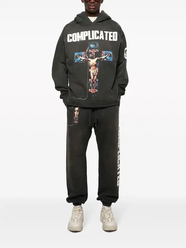 SAINT MXXXXXX Complicated Cotton Track Pants - Grey