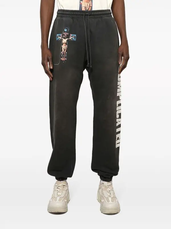 SAINT MXXXXXX Complicated Cotton Track Pants - Grey
