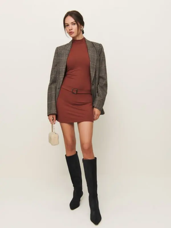 REFORMATION Jemma Knit Mini Dress