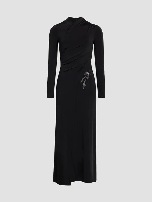 Giorgio Armani Jersey Embellished Maxi Dress - Black