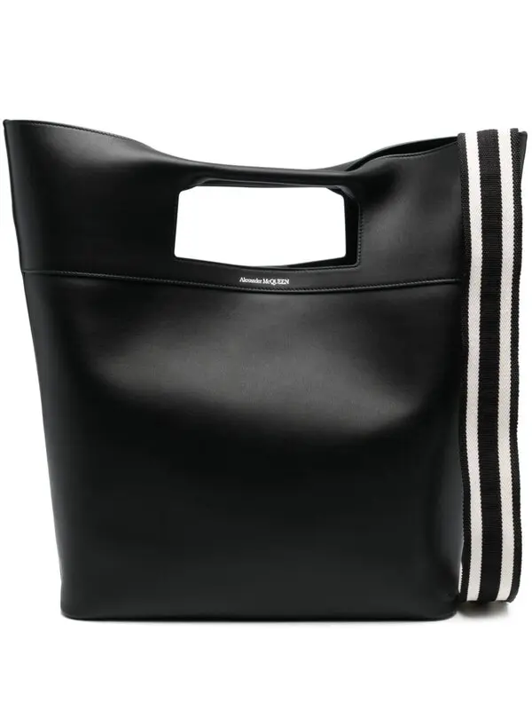 Alexander McQueen The Square Bow Leather Handbag - Black