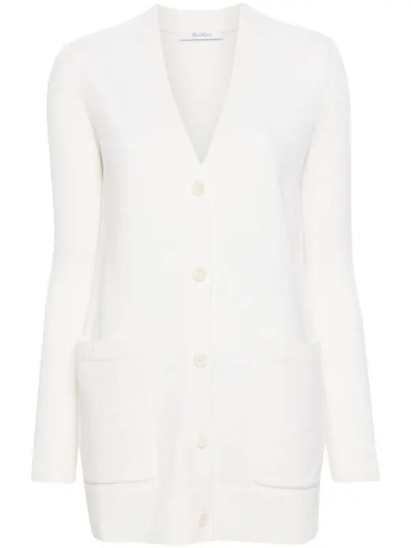 Max Mara Wool And Cashmere Blend Cardigan - White