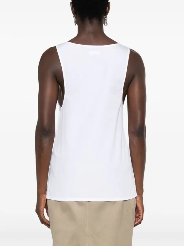 Saint Laurent Cotton Poplin Top - White