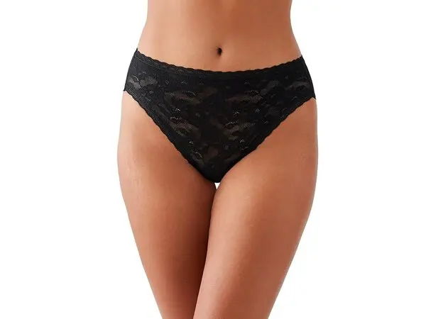Wacoal High Profile Hi Cut Brief Panty Underwear Roebuck - Black