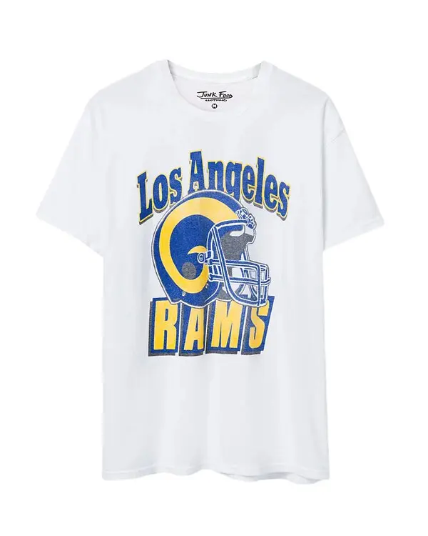 Junk Food Clothing Nfl Los Angeles Rams Throwback Helmet Tee