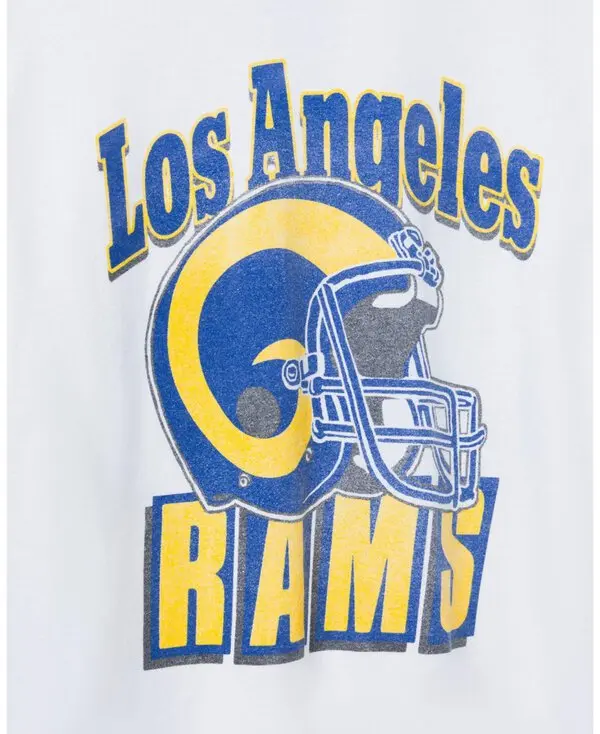 Junk Food Clothing Nfl Los Angeles Rams Throwback Helmet Tee