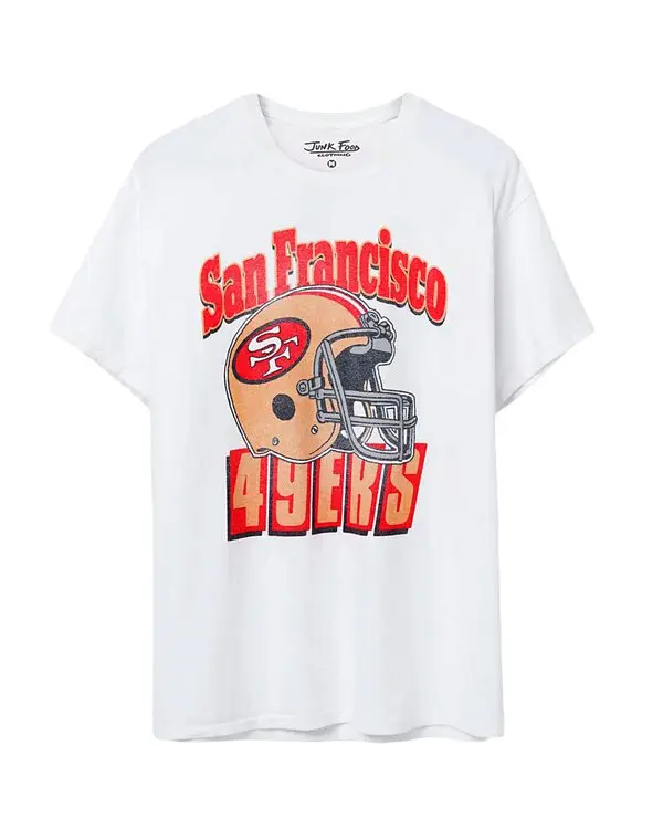 Junk Food Clothing Nfl San Francisco 49ers Throwback Helmet Flea Market Tee - White