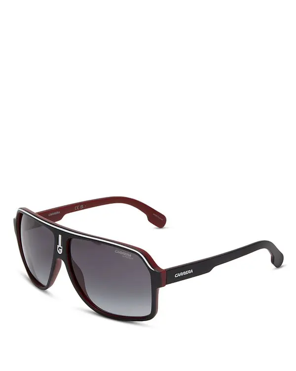 Carrera Eyewear Oversized Flat Top Aviator Sunglasses - Red/gray Gradient
