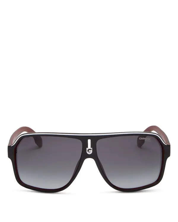 Carrera Eyewear Oversized Flat Top Aviator Sunglasses - Red/gray Gradient