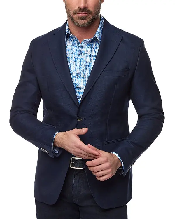 Robert Graham Jetset Blazer With Removable Liner - Navy