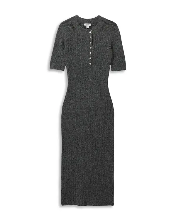 REISS Sandy Ribbed Midi Dress