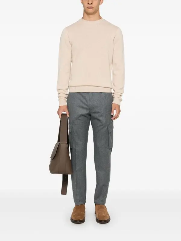 DRUMOHR Crew-neck Cashmere Sweater - Neutrals