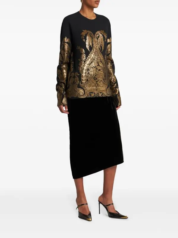Etro Velvet Midi Skirt