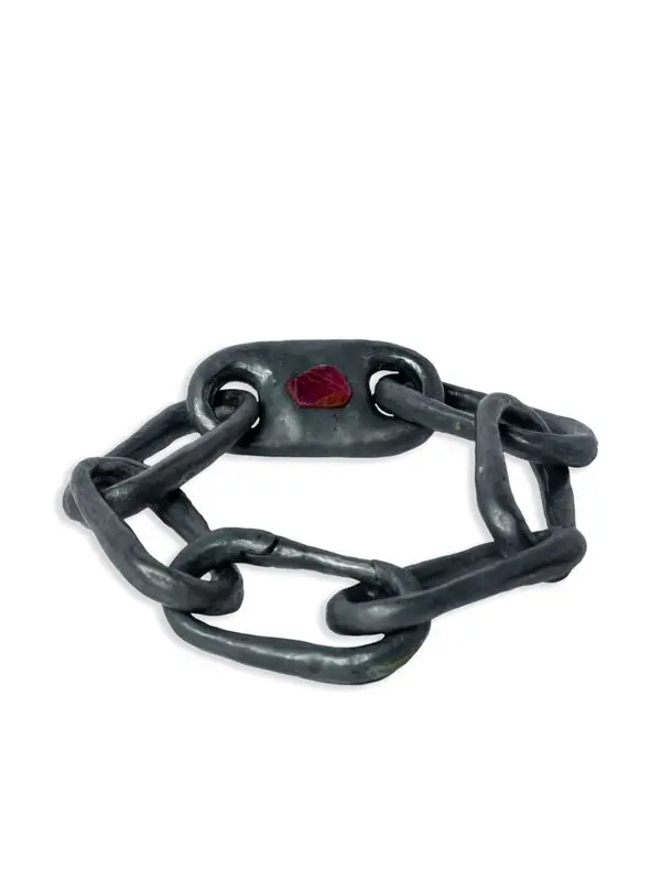 PARTS OF FOUR Roman Medium Link Bracelet - Black