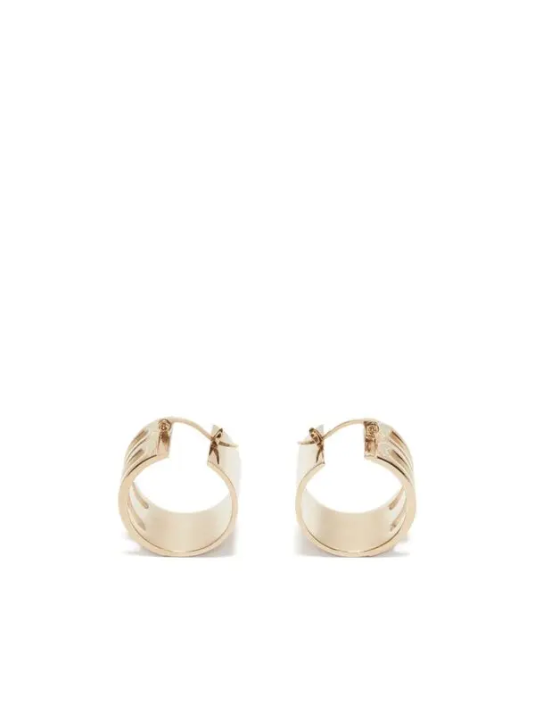 Victoria Beckham Frame Hoop Earrings - Gold