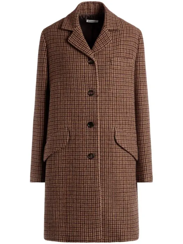 Bally Checked Virgin Wool Coat