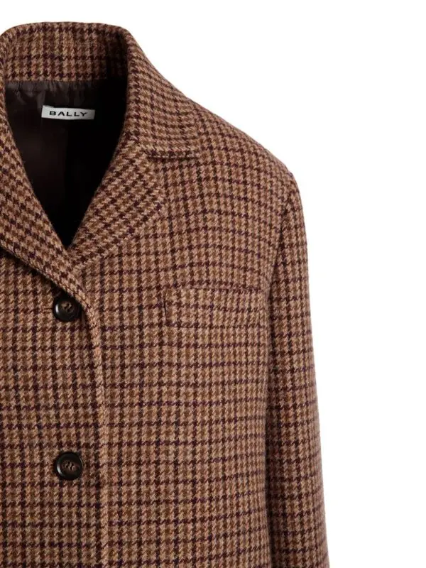 Bally Checked Virgin Wool Coat