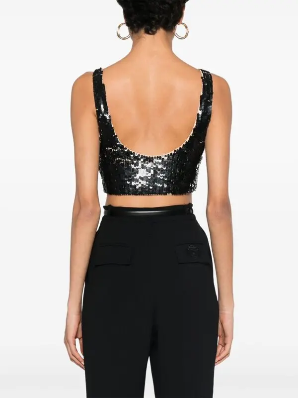 P.a.r.o.s.h Sequinned Crop Top