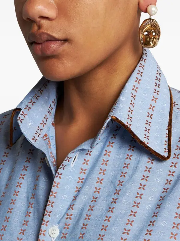 Etro Masks Pearl Drop Earrings