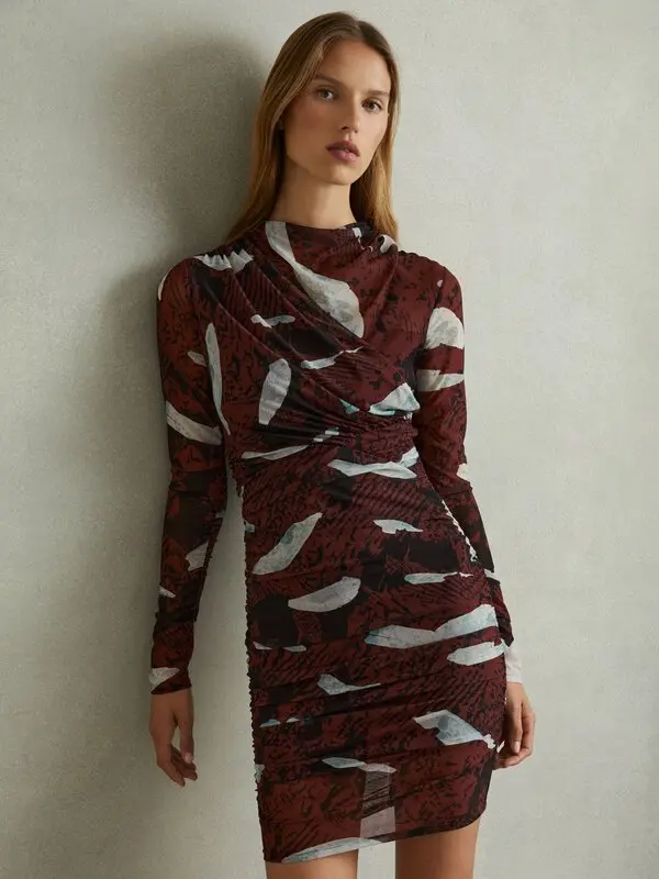 REISS Kallie Printed Mini Dress