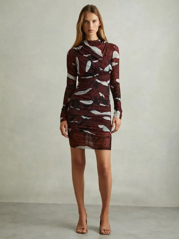 REISS Kallie Printed Mini Dress