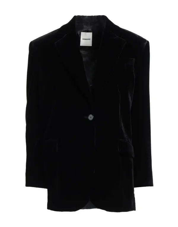 Sandro Single-breasted Velvet Blazer