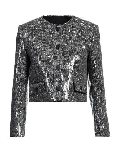Sandro Bouclé Herringbone Jacket - Grey