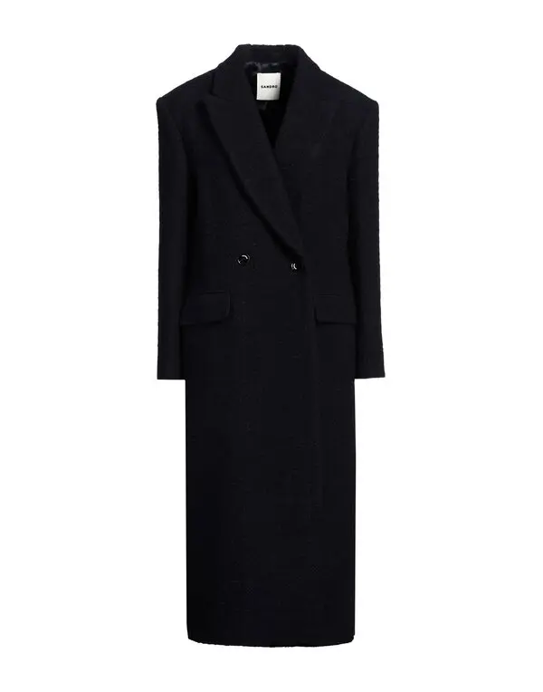 Sandro Double-breasted Flannel Coat