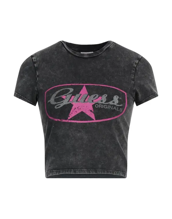 Guess T-shirt Charcoal Size Cotton, Elastane