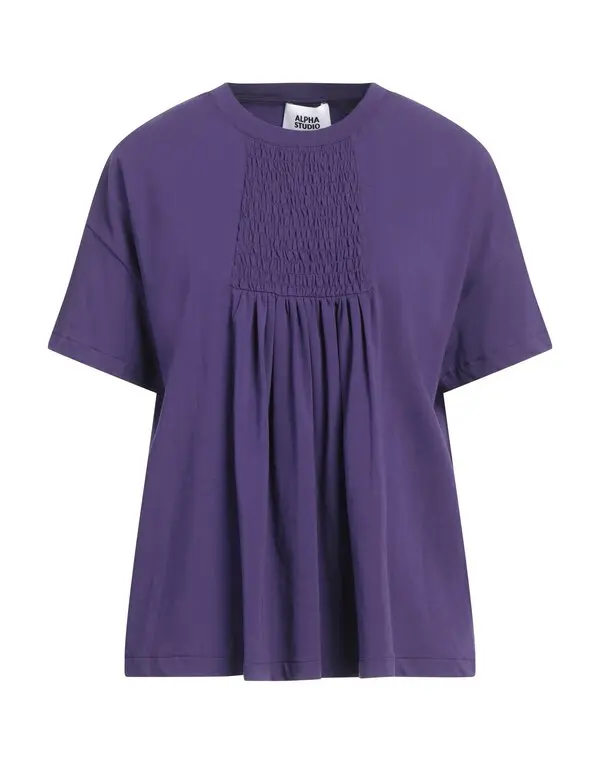 Alpha Studio Shirred Jersey T-shirt