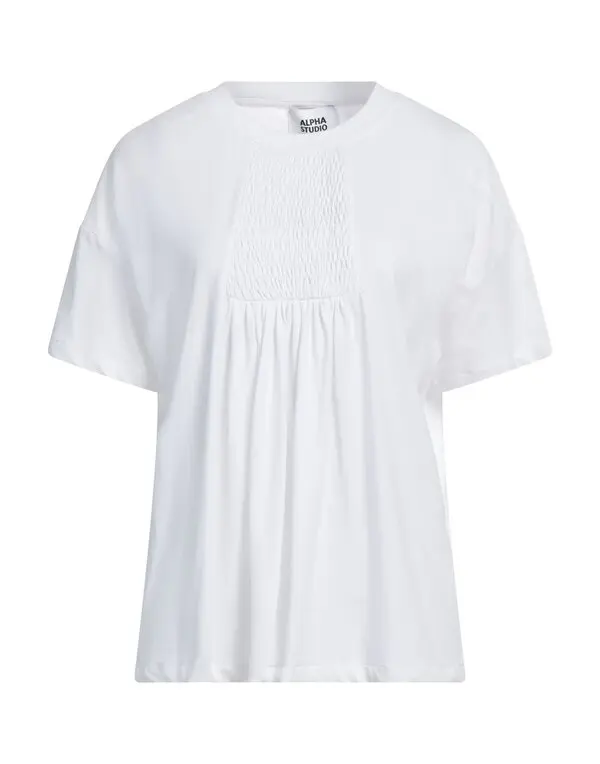 Alpha Studio Shirred Jersey T-shirt