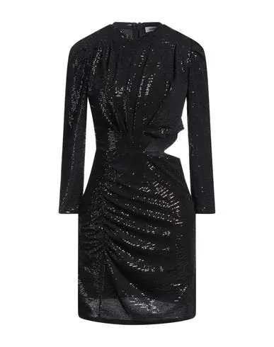 Sandro Sequined Crewneck Mini Dress With 3/4 Sleeves