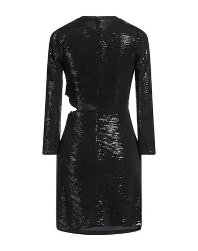 Sandro Sequined Crewneck Mini Dress With 3/4 Sleeves