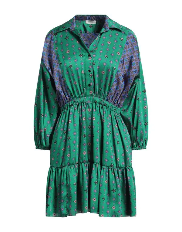 sandro printed shirt dress Sandro Printed Mini Shirt Dress - Green - 40% Off
