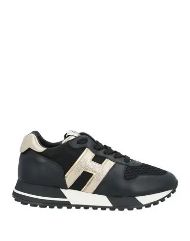 Hogan Sneakers Size Leather, Textile Fibers - Black