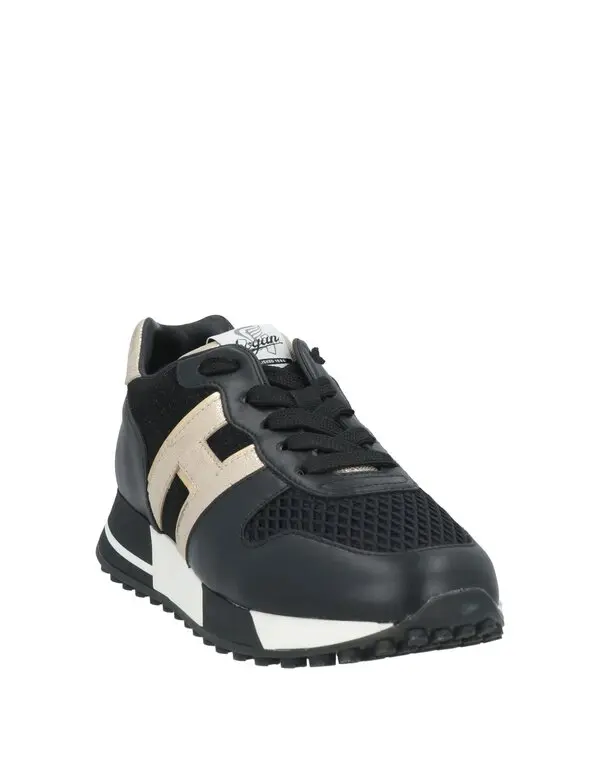 Hogan Sneakers Size Leather, Textile Fibers - Black