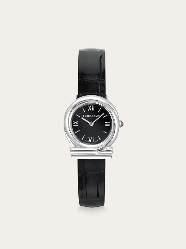 FERRAGAMO Gancini Twisted Watch - Black