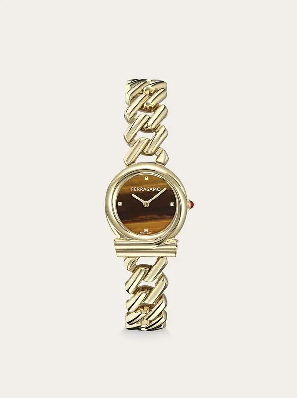 FERRAGAMO Gancini Twisted Watch - Brown