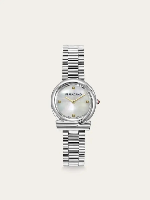 FERRAGAMO Gancini Twisted Watch - Silver