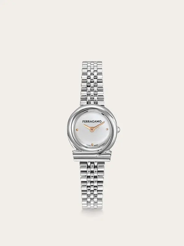 FERRAGAMO Gancini Twisted Watch - Silver