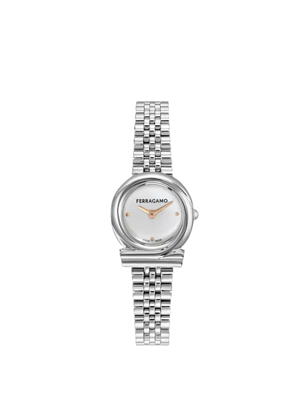 FERRAGAMO Gancini Twisted Watch - Silver