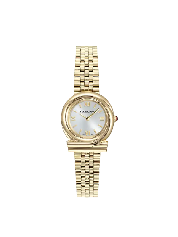 FERRAGAMO Gancini Twisted Watch - Yellow