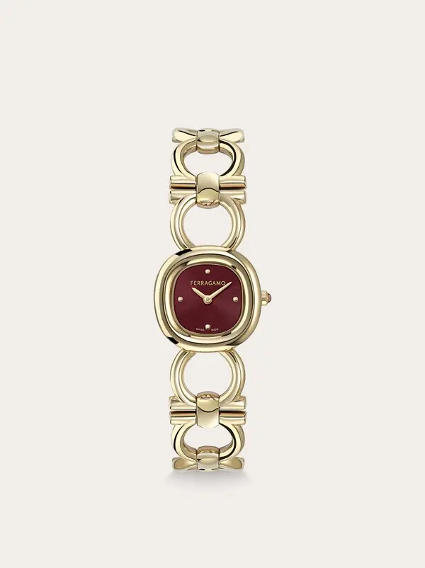 FERRAGAMO Double Gancini Bracelet Watch - Red