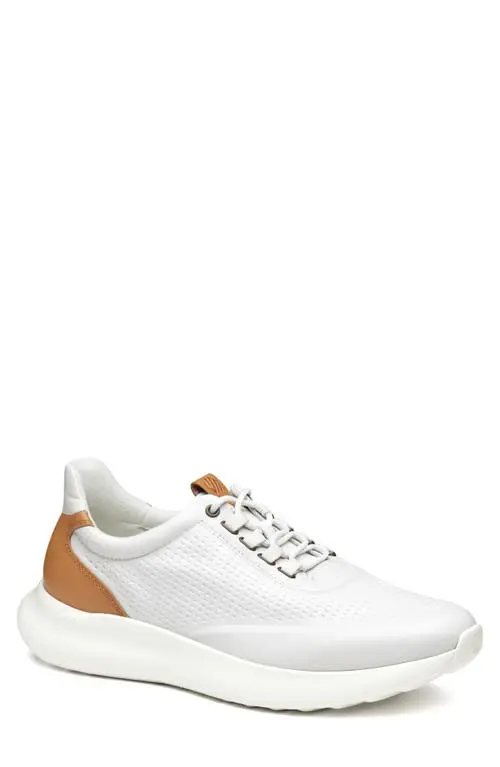 Johnston & Murphy Leather Sneaker - White Full Grain