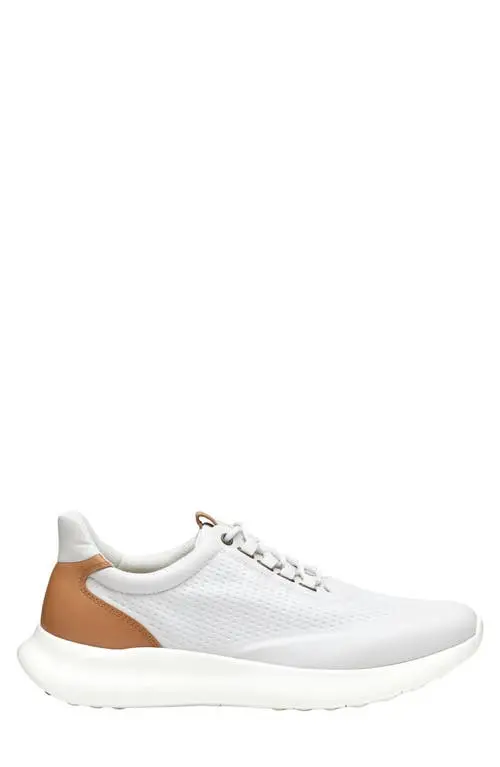 Johnston & Murphy Leather Sneaker - White Full Grain