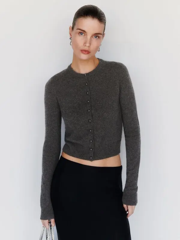 REFORMATION Caspia Cardigan - Grey