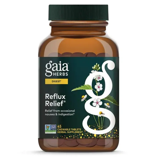 GAIA HERBS PRO Reflux Relief 45 Chewables - One-color