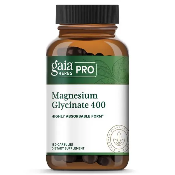 GAIA HERBS PRO Magnesium Glycinate 400 180 Capsules - One-color