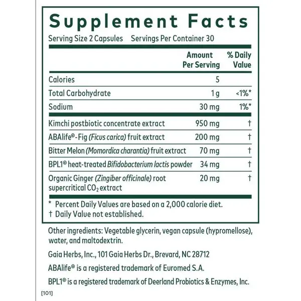 GAIA HERBS PRO Tri-glycemic 60 Capsules